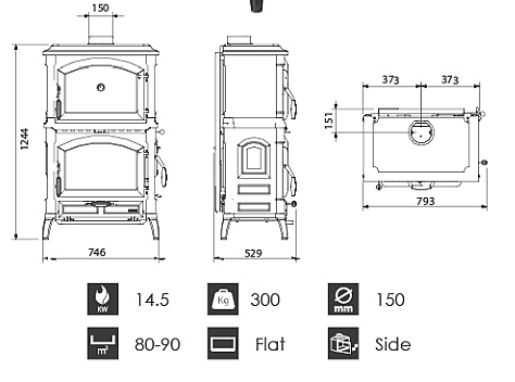 קניון הרהיטים חלבי מותקאל בע''מ | קמין עץ ISOTTA FORNO | קמין עץ